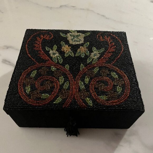 Source Unknown | Storage & Organization | Beaded Jewelry Box With ...